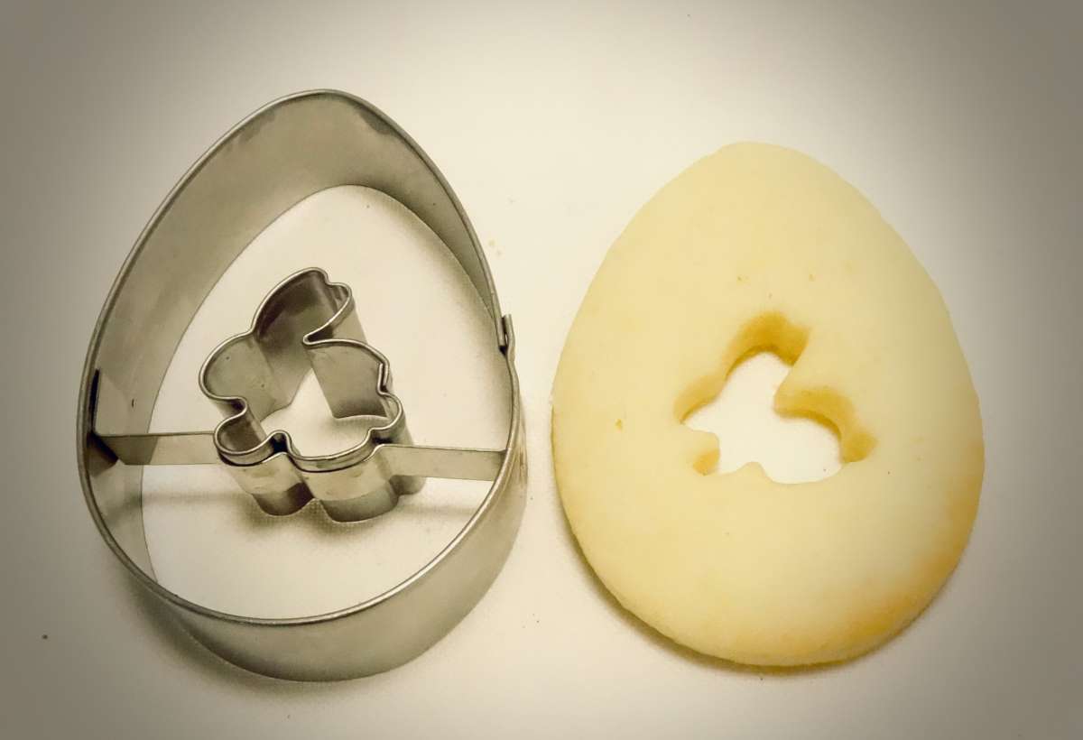 Plätzchen Ausstechform Ei mit Hase, Linzer, Ostern, Frühling,Edelstahl ...